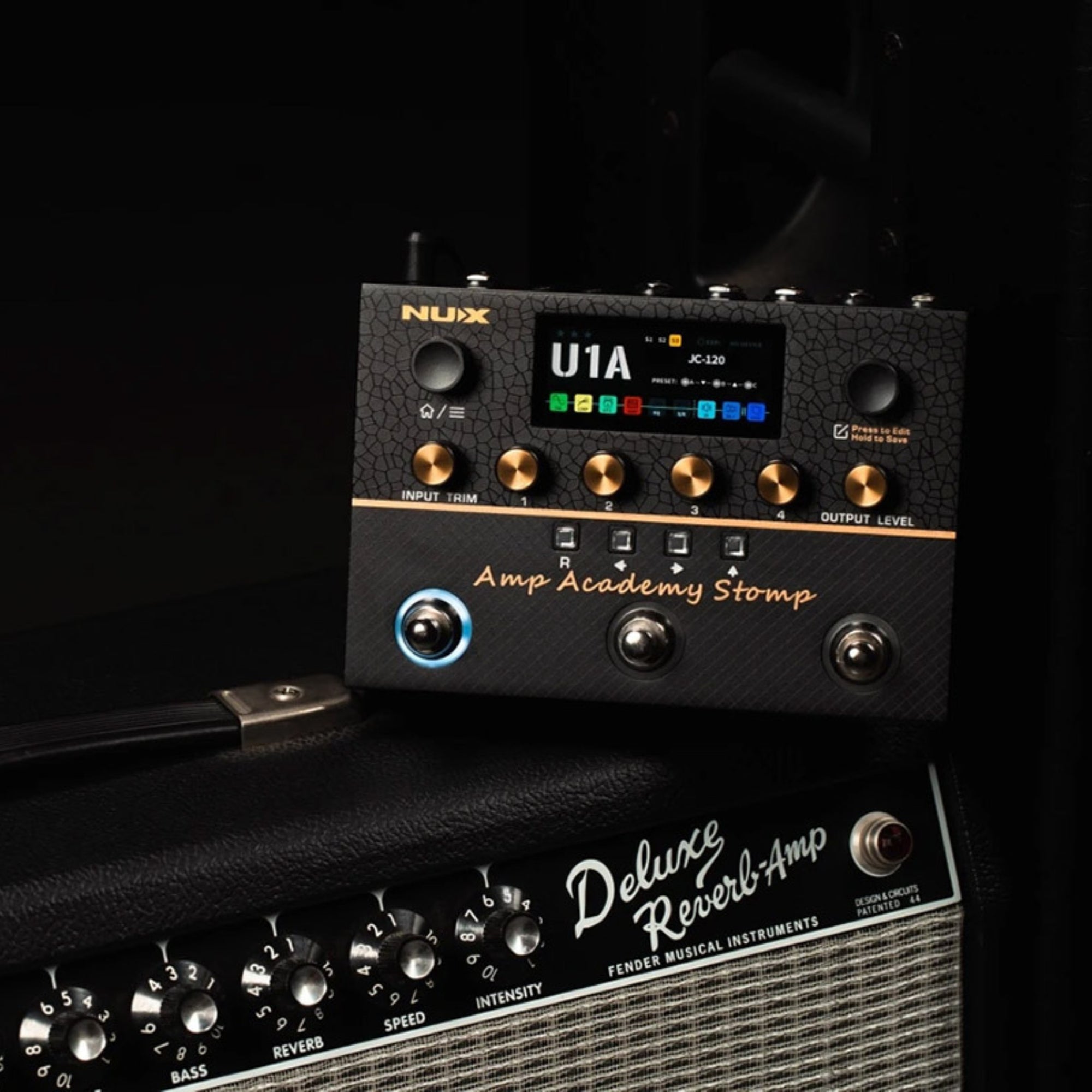 NUX Amp Academy Stomp - Guitar Amp Modeler & Multi-Effects Pedal – NUX USA